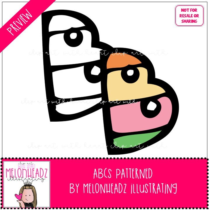 Abcs Patterned Clip Art, Alphabet, Letters COMBO PACK - Etsy
