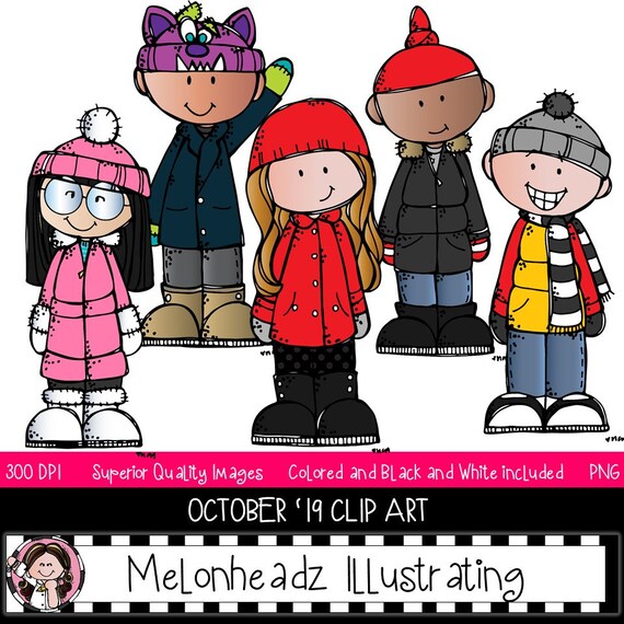 Melonheadz Addicts Clip Art October 2019 Set Mini | Etsy