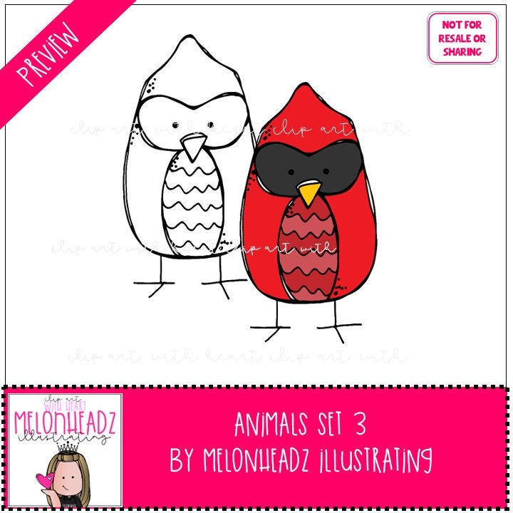 Animals Set 3 Clip Art Digi Stamps COMBO PACK - Etsy