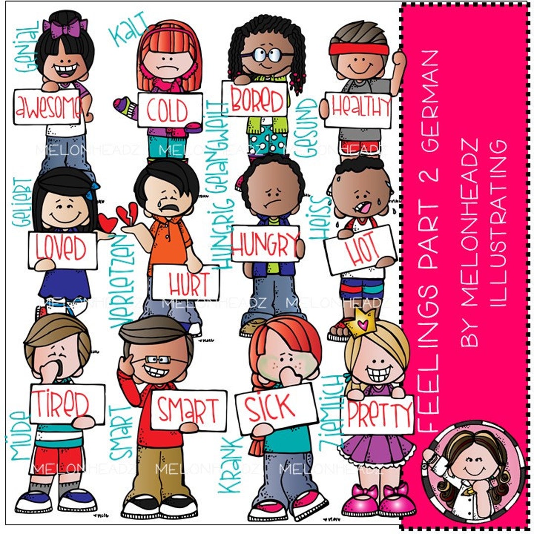 Feelings Clip Art Part 2 - German - Etsy