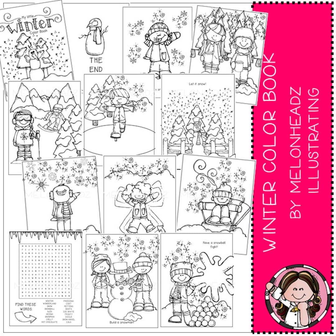 Winter Coloring Book - Printable - Etsy