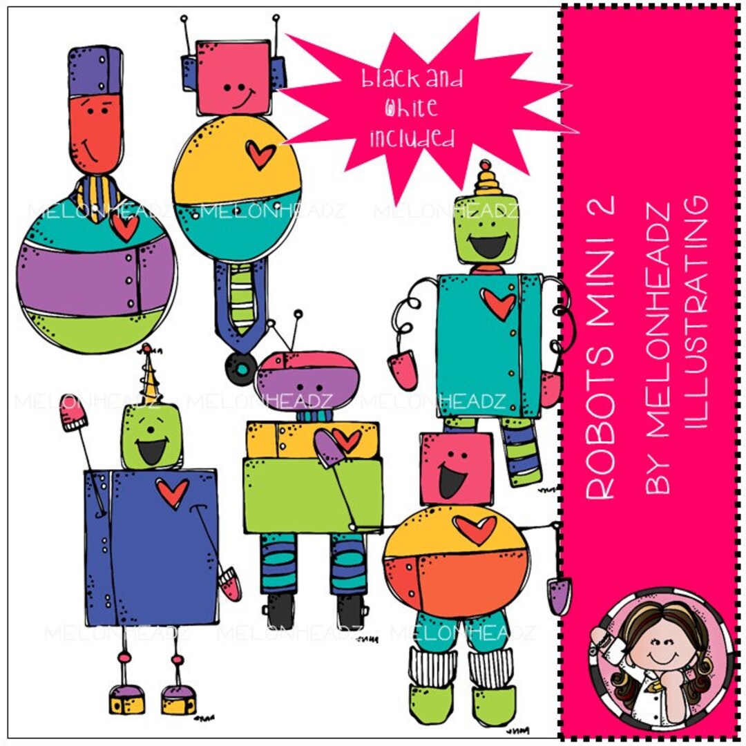 Robots Clip Art - Set 2 - Mini - Etsy