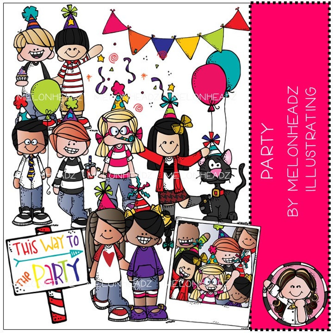 Party Clip Art - Melonheadz Characters - COMBO PACK - Etsy
