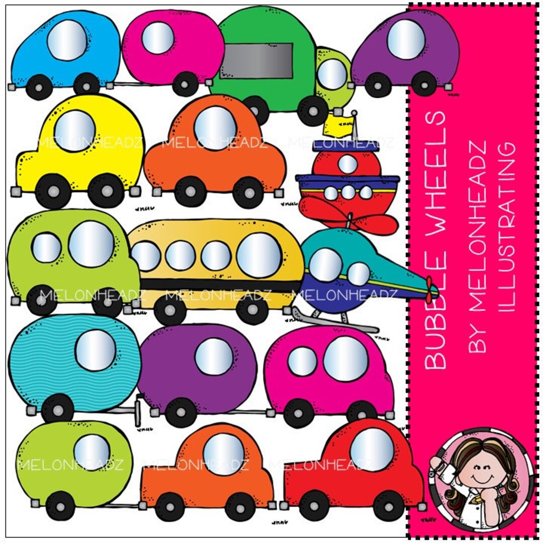 Bubble Wheels Clip Art - COMBO PACK - Etsy