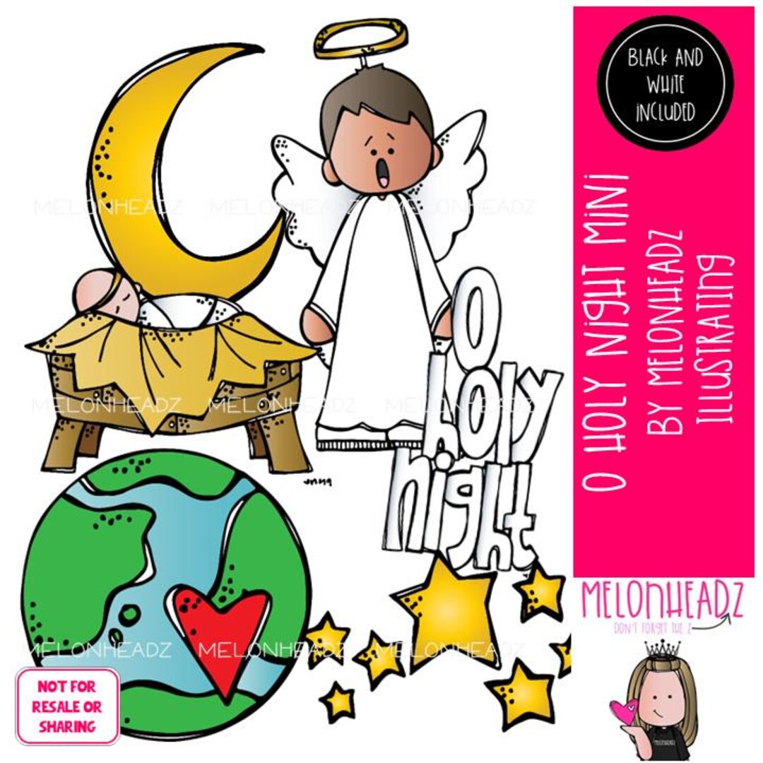 O Holy Night Clip Art, Nativity, Christmas Mini - Etsy