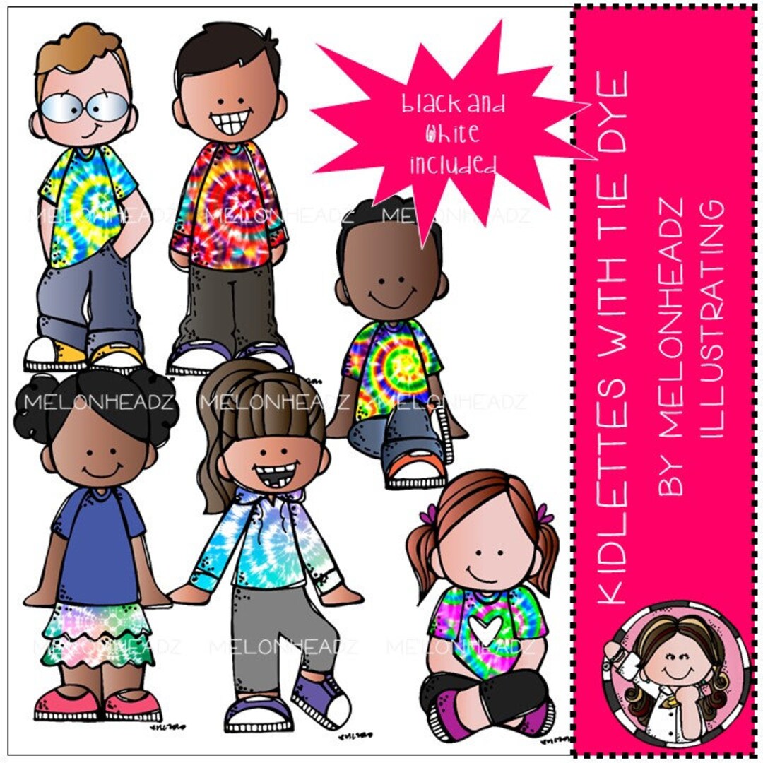 Kidlettes Clip Art - Tie Dyed - Mini - Etsy