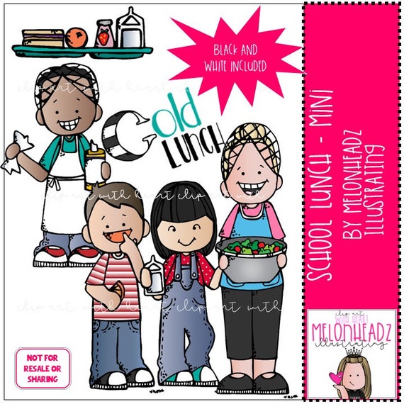 School Lunch Clip Art Mini - Etsy