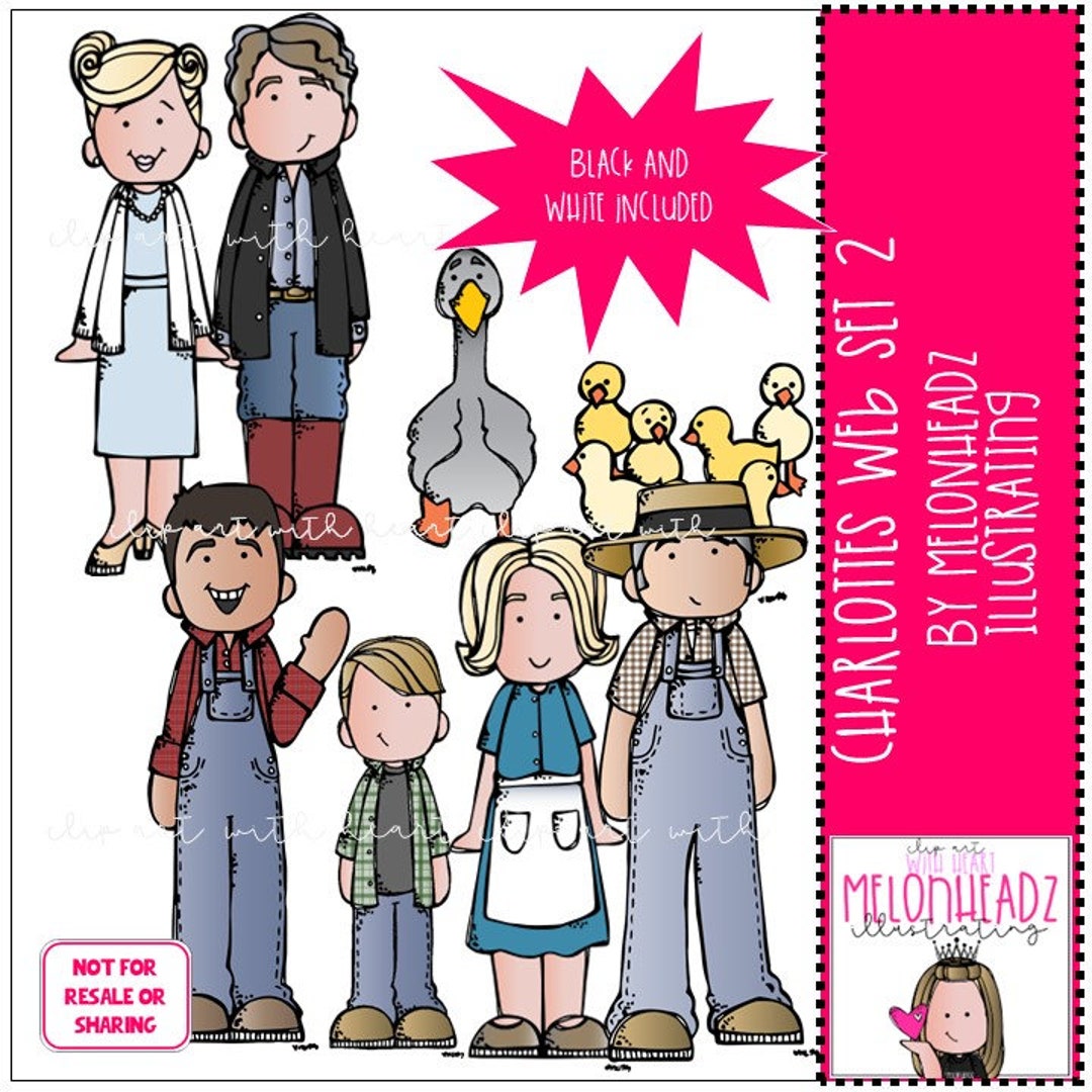 Charlottes Web Clipart Mini Set 2 - Etsy