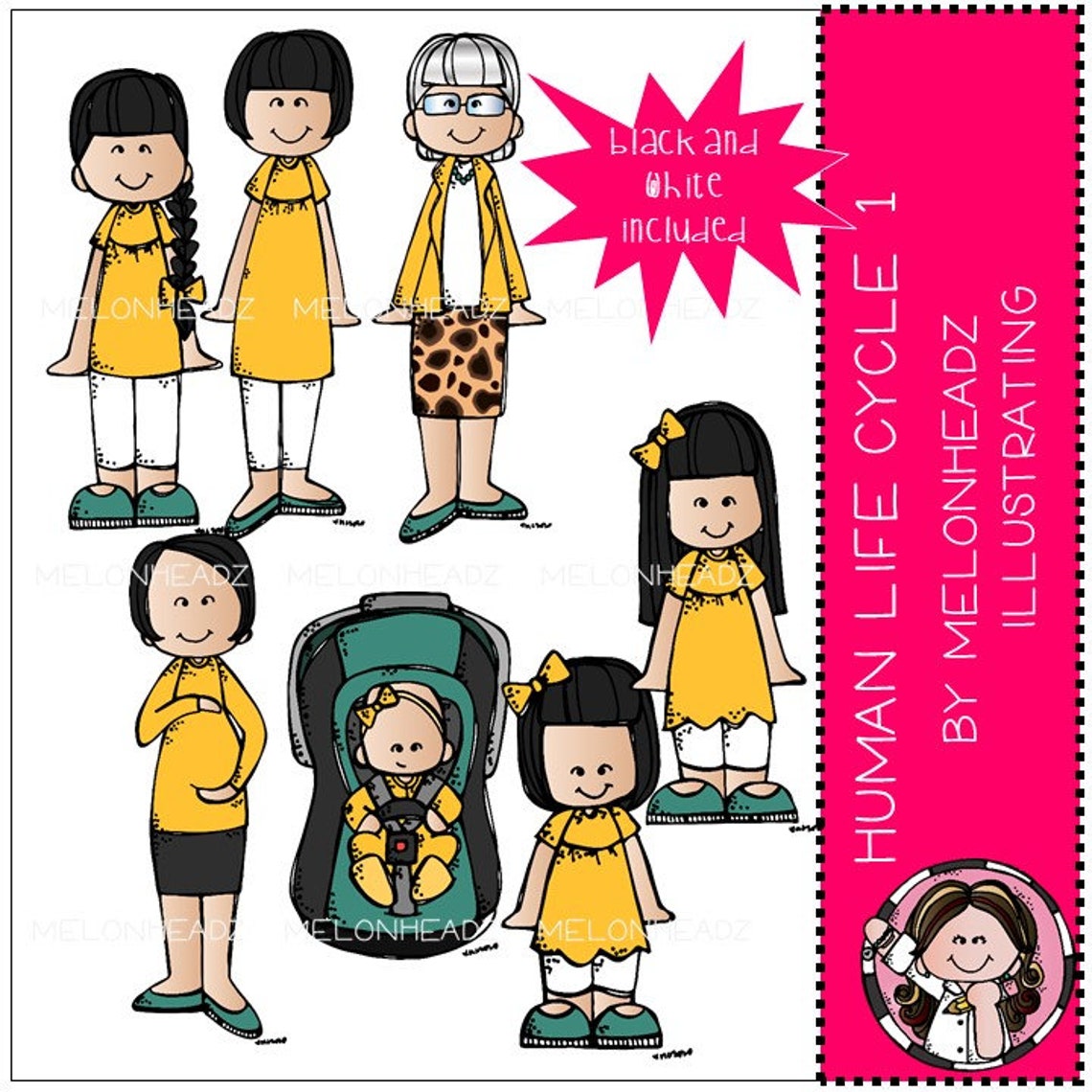 Human Life Cycle Clip Art Mini Set 1 - Etsy