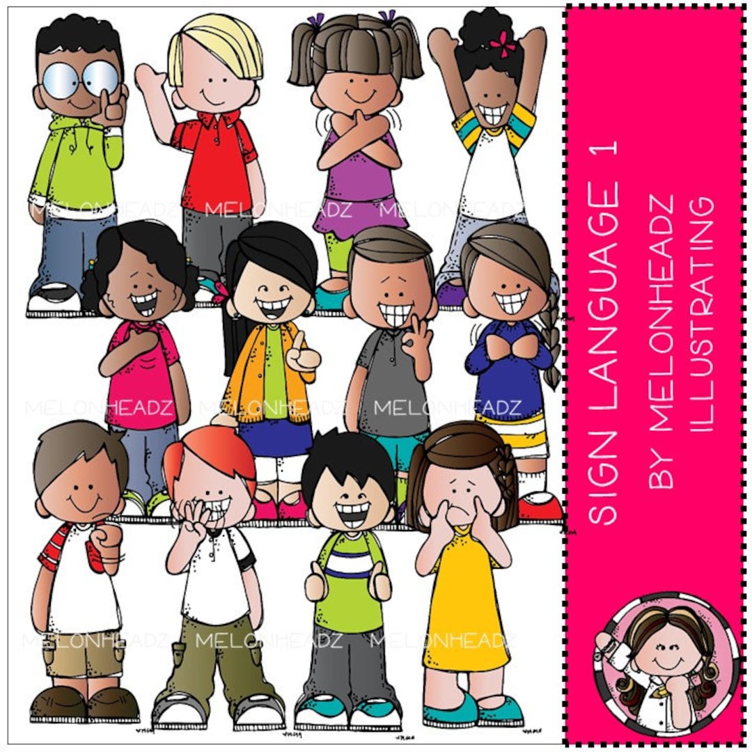 Sign Language Clip Art - Set 1 - COMBO PACK - Etsy