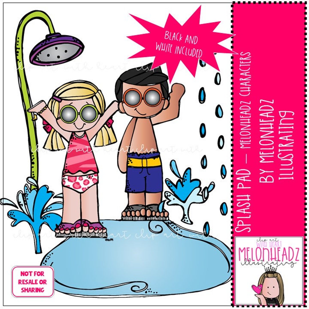 Splash Pad Clip Art - Melonheadz Characters - Mini - Etsy