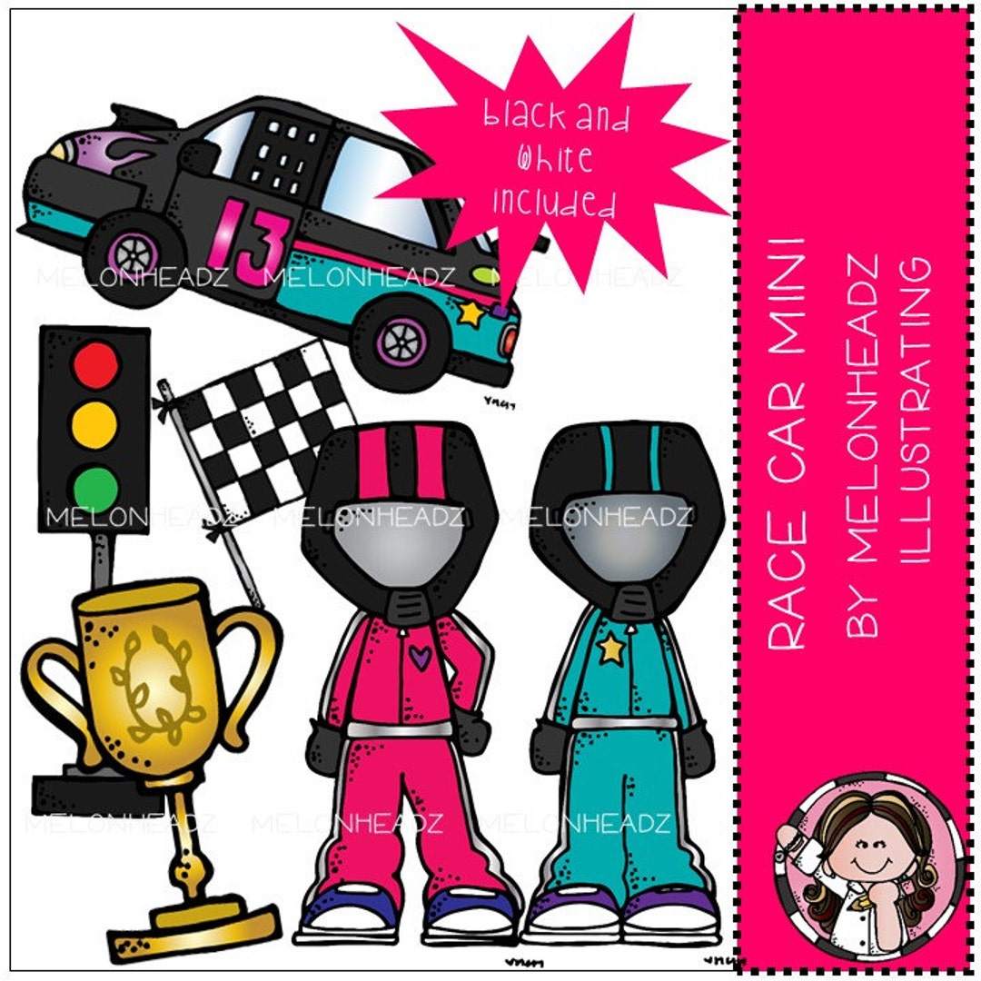 Race Car Clip Art Mini Set - Etsy