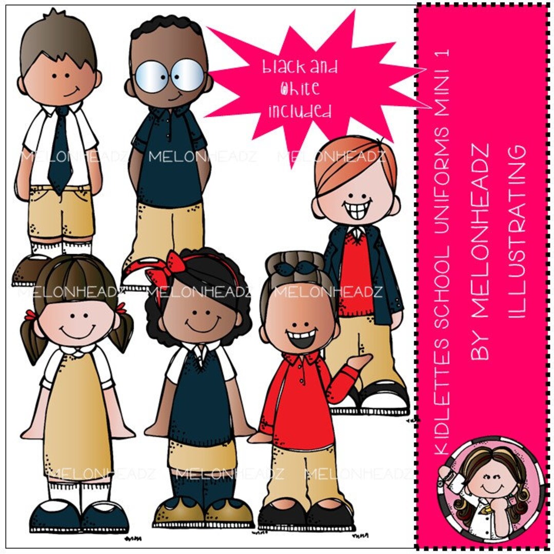 Kidlettes School Uniforms Clip Art - Mini - Etsy