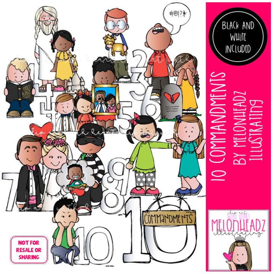 10 Commandments Clip Art, LDS, Bible COMBO PACK (digital Download) - Etsy