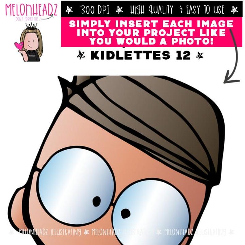 Kidlettes Clip Art 12, Kids Clip Art COMBO PACK - Etsy