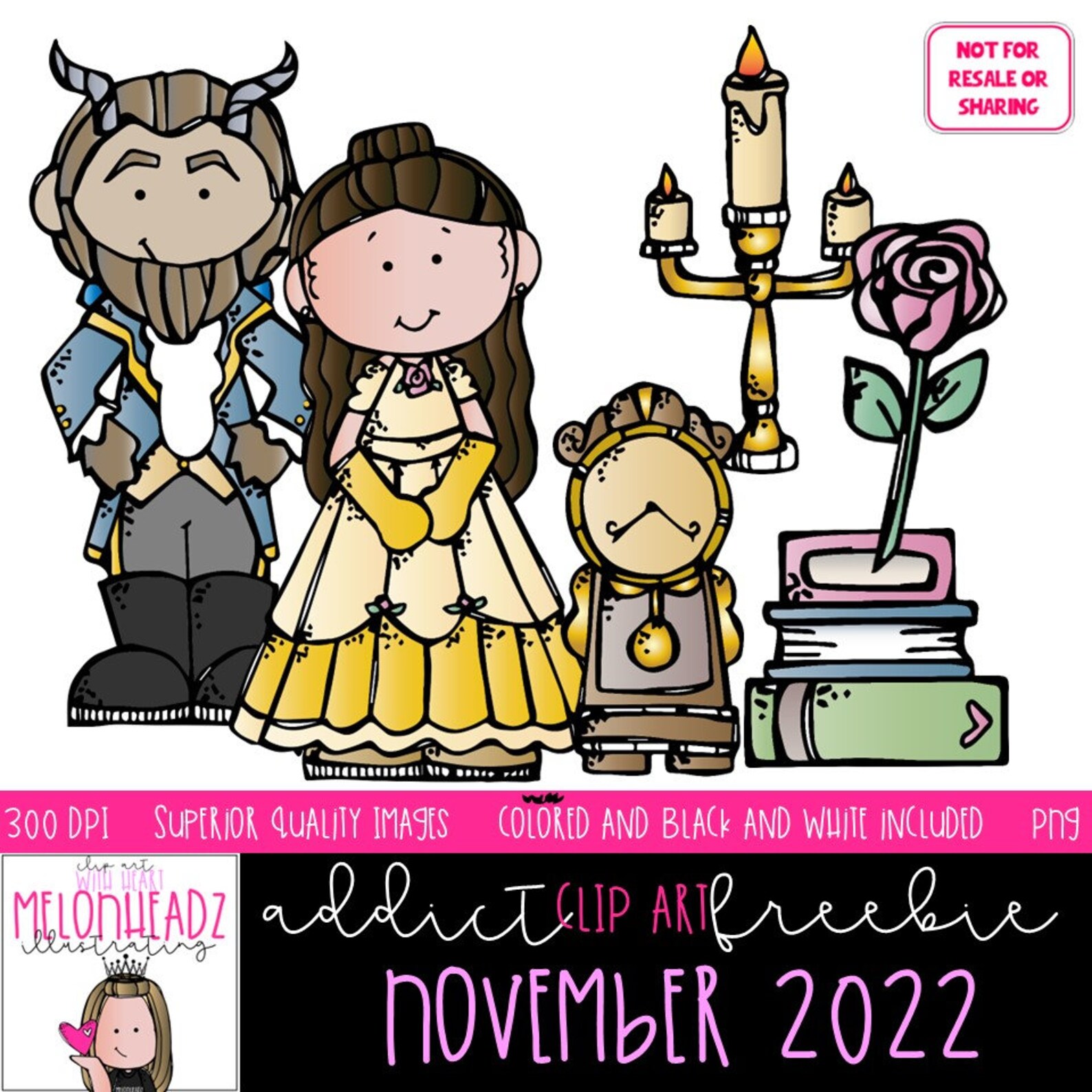 Imágenes prediseñadas de Melonheadz Addicts Set de noviembre - Etsy España