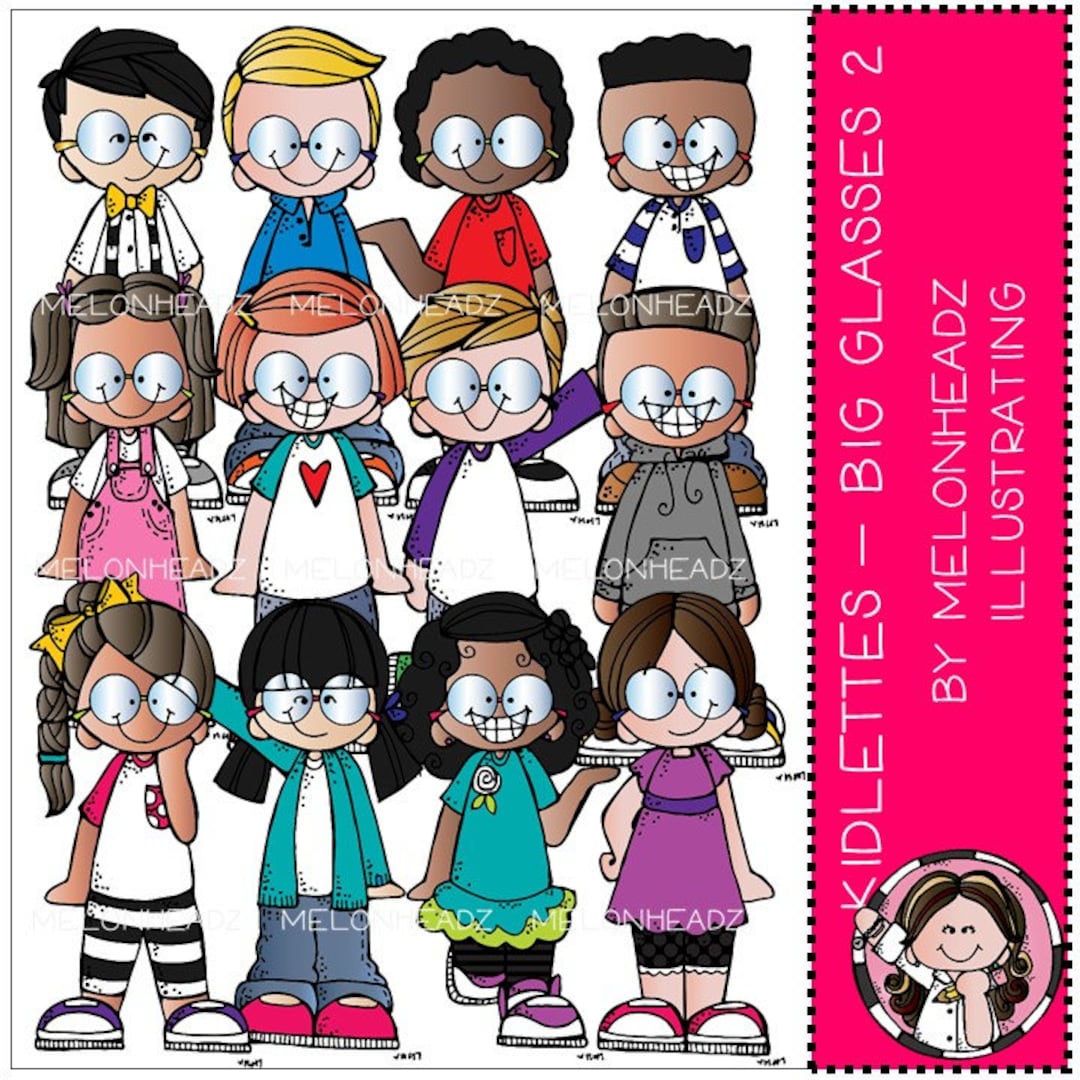 Kidlettes Clip Art - Big Glasses 2 - COMBO PACK - Etsy