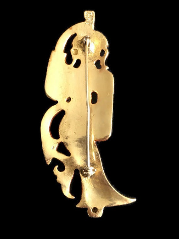 Vintage Alva Museum Replica Brooch Asian Dancer Chine… - Gem