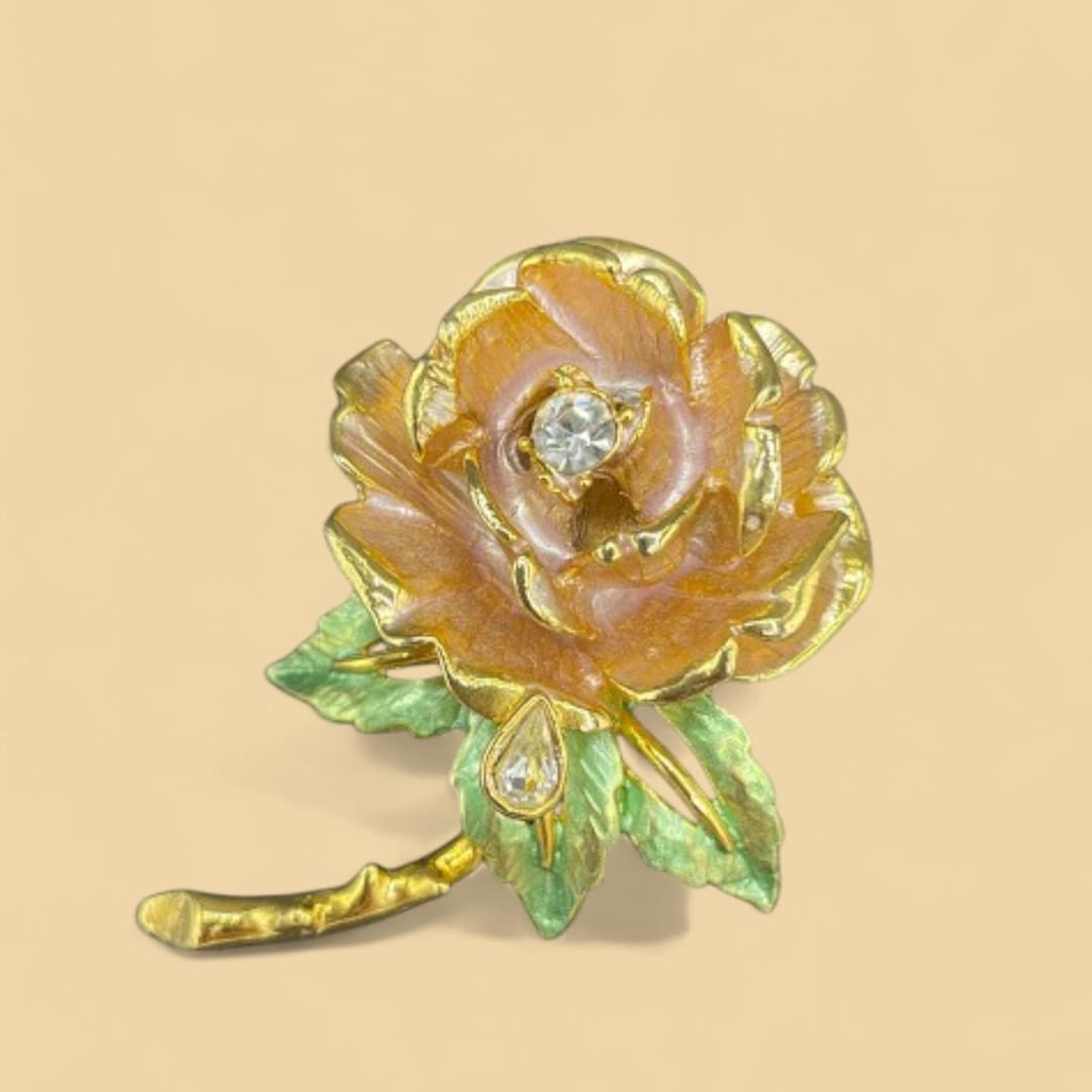 Vintage Graziano Princess Diana 1997 England's Rose Enamel Gold Plated ...