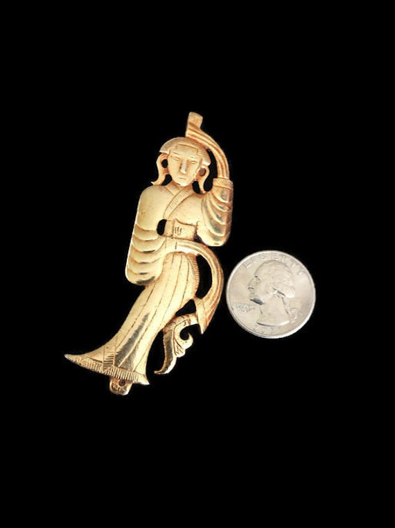 Vintage Alva Museum Replica Brooch: Chinese Dancer, C… - Gem