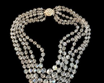 Ab Crystal Necklace | Etsy