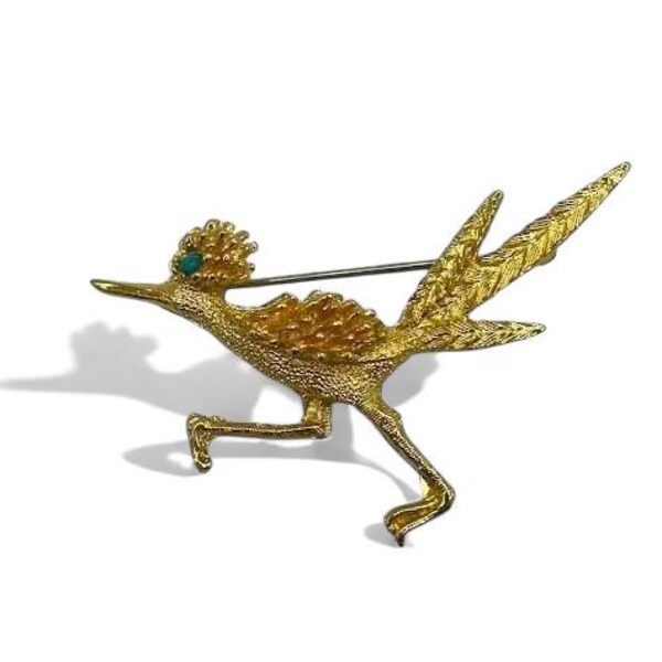 Gold Roadrunner Pin - Etsy