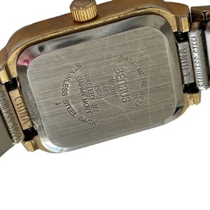 Vintage Benrus Ladies Watch: Gold Tone Stainless Steel, Retro Stretch ...
