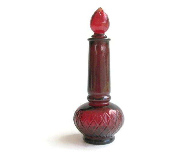 Vintage Avon Ruby Red Glass Perfume Bottle - Etsy