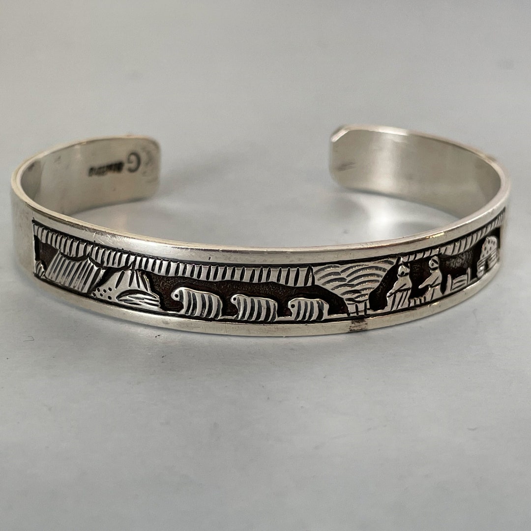 Navajo Storyteller Bracelet Garrison Boyd Sterling Silver - Etsy