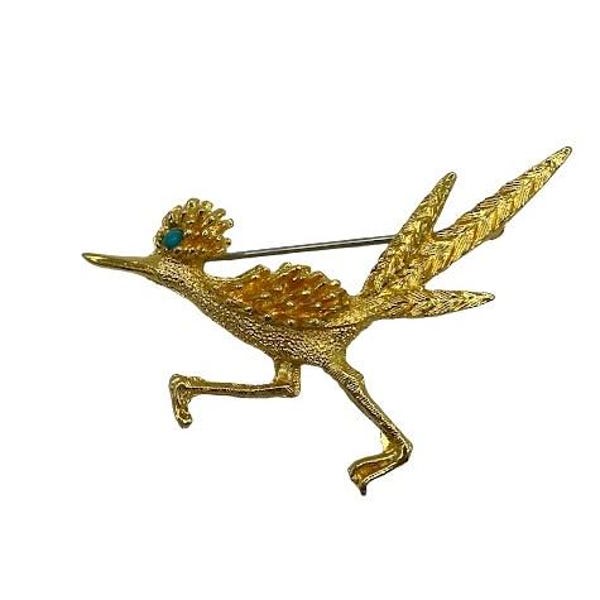 Gold Roadrunner Pin - Etsy