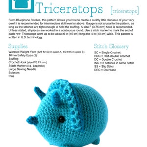 Crochet Pattern: Trixie the Triceratops - Etsy