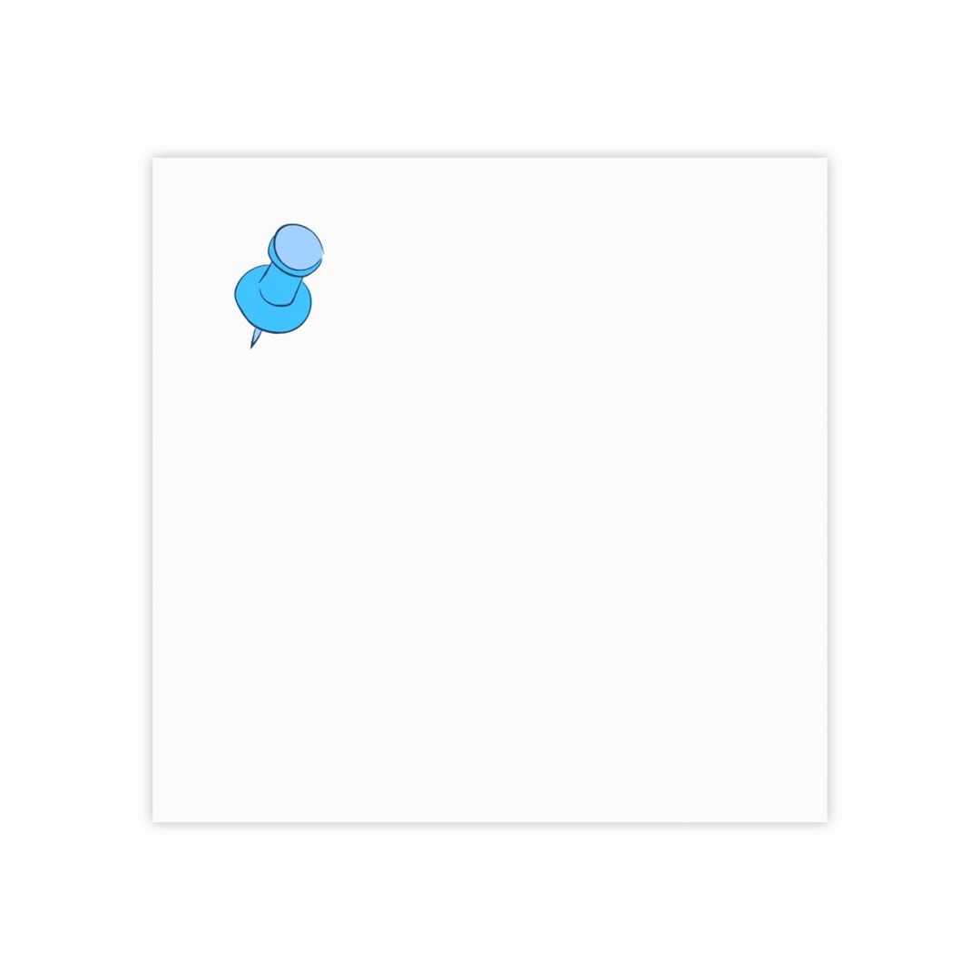 Stylish Post-it® Note Pads With Blue Push Pin Design, Cute Stationery ...