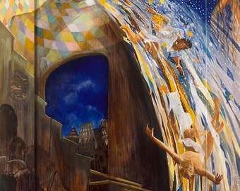 The Fall of Lucifer Painting - Etsy