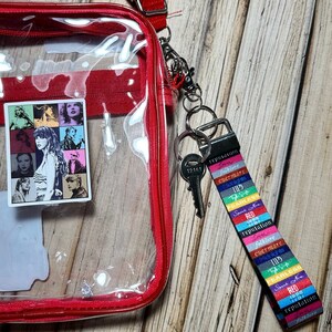 Taylor Inspired Fabric Key Fob Wristlet Strap Keychain. Gift for ...