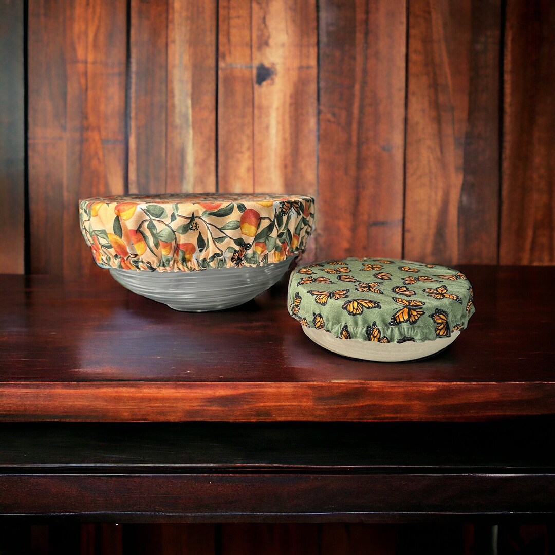 Reversible Bowl Cover, Cotton Jar Bonnet, Cloth Sourdough Bread ...
