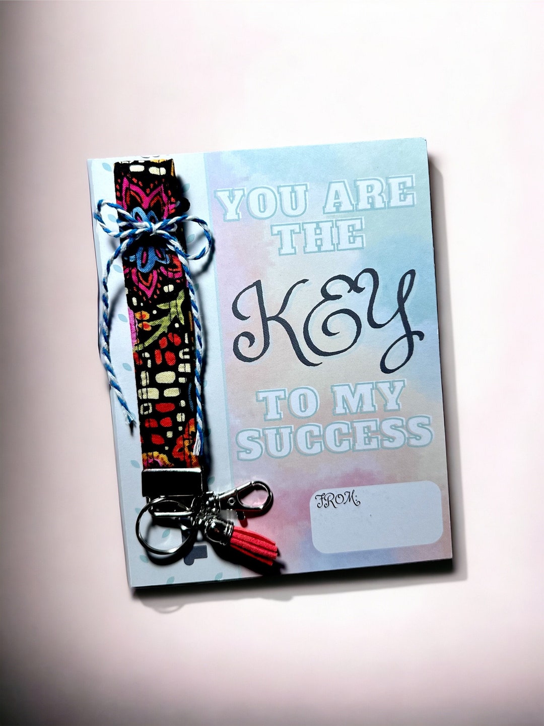 Card for Key Fob Gifts. Key to My Success. Teacher Principal Boss ...