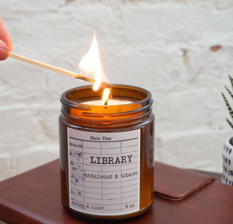 Library Candle, Book Lover Candle, Book Lover Gift, Book Candles ...