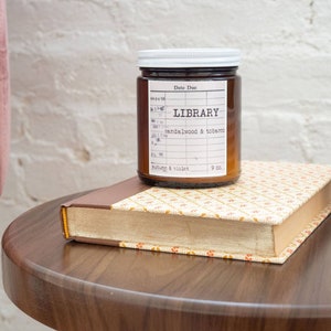 Library Candle, Book Lover Candle, Book Lover Gift, Book Candles ...