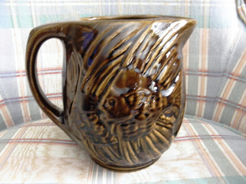Vintage Mccoy Brown Angel Fish Milk Pitcher 1935 From | Etsy