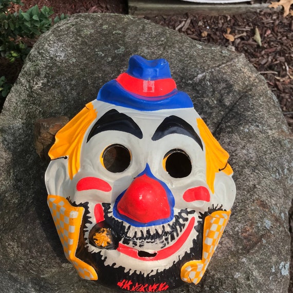 Vintage Hobo Clown Halloween Mask - 1950s - from Dust… - Gem