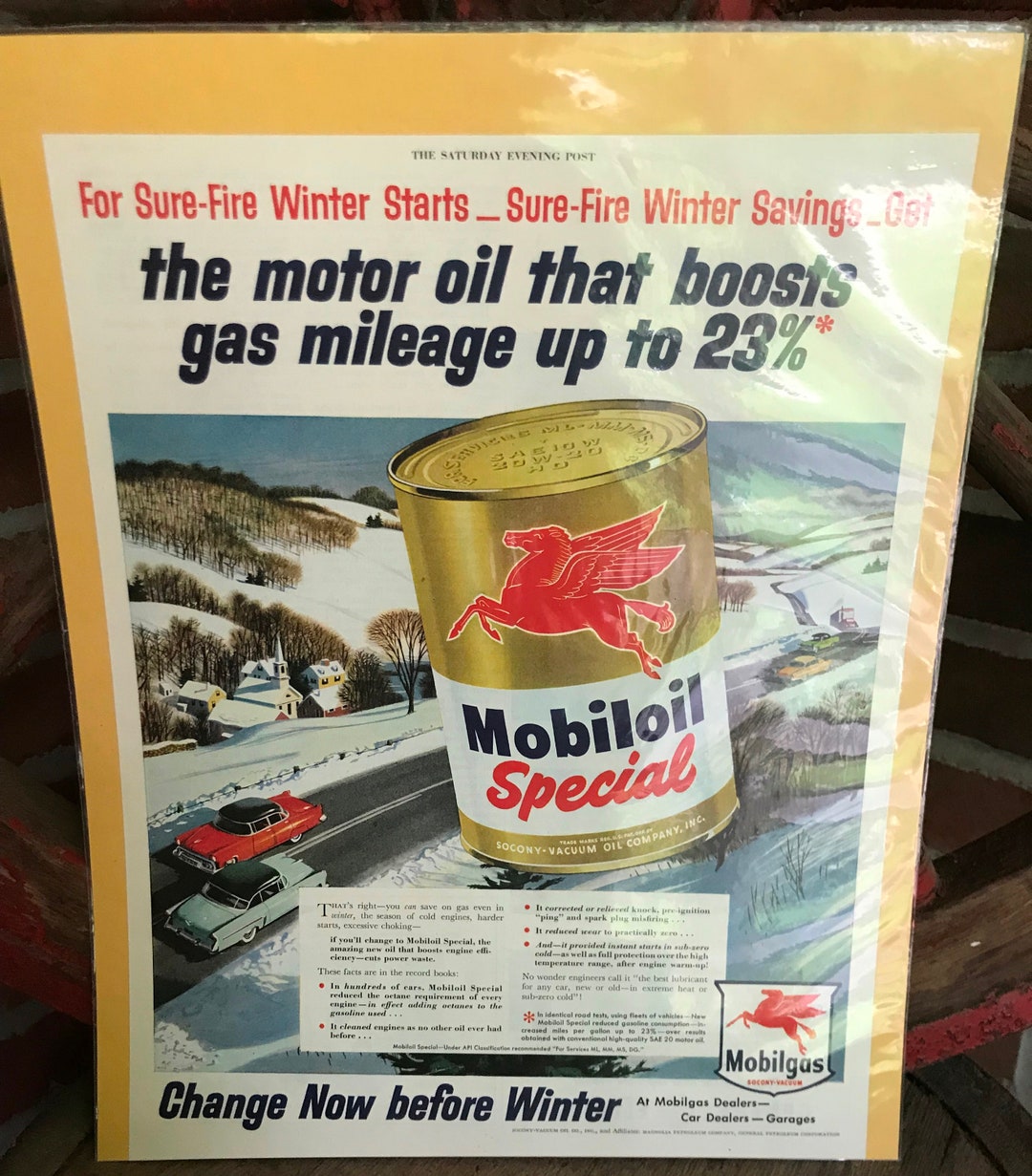 Vintage Mobilgas Mobiloil Special Magazine Ad - 1954 - From ...