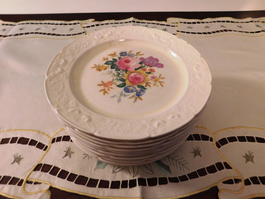 Vintage Homer Laughlin Ravenna Bread Plates - Set of 10 - 1932 - From ...