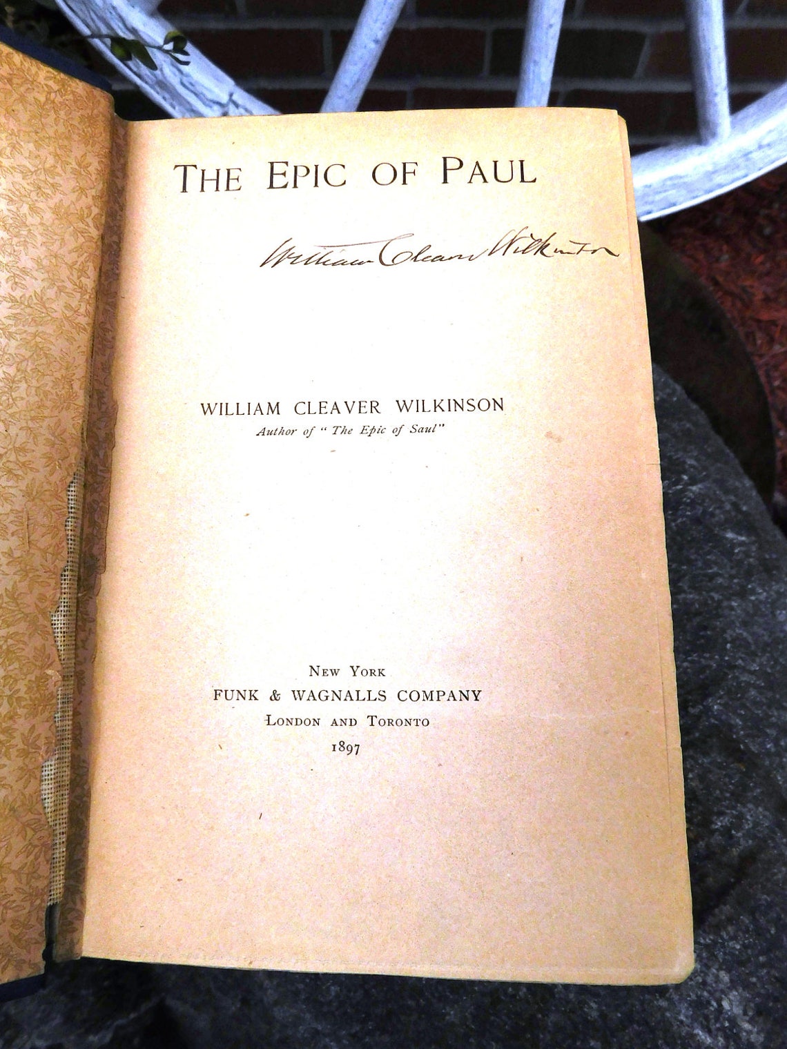 Vintage the Epic of Paul Book by William Cleaver Wilkinson - Etsy