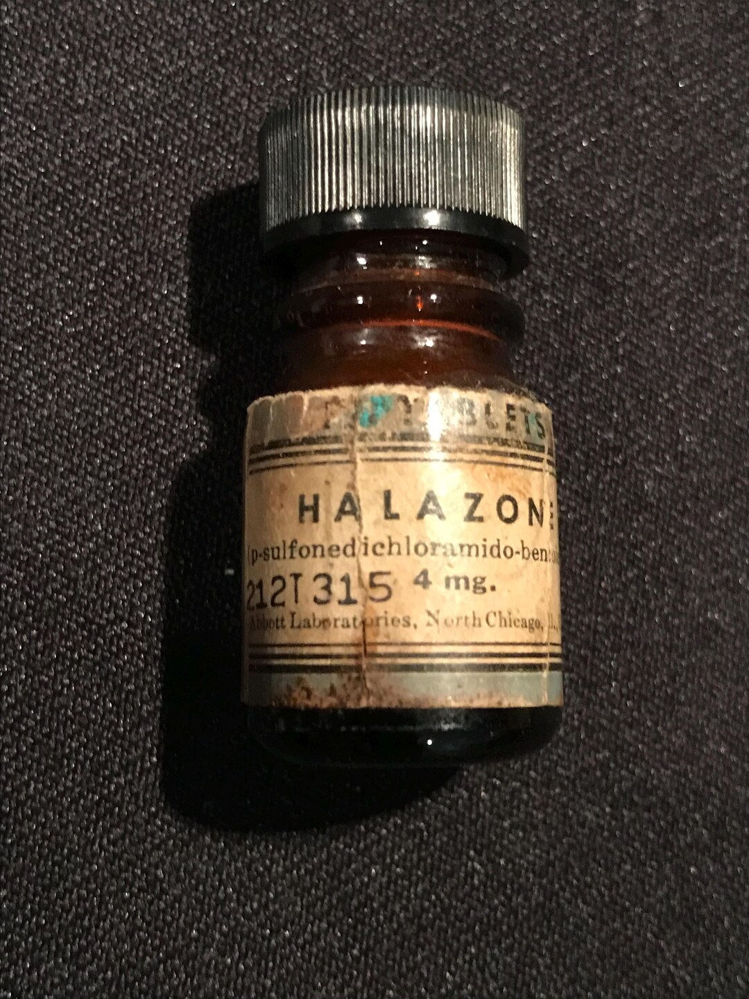 Vintage Abbott Laboratories Halazone Tablets Bottle - 1940s - From ...