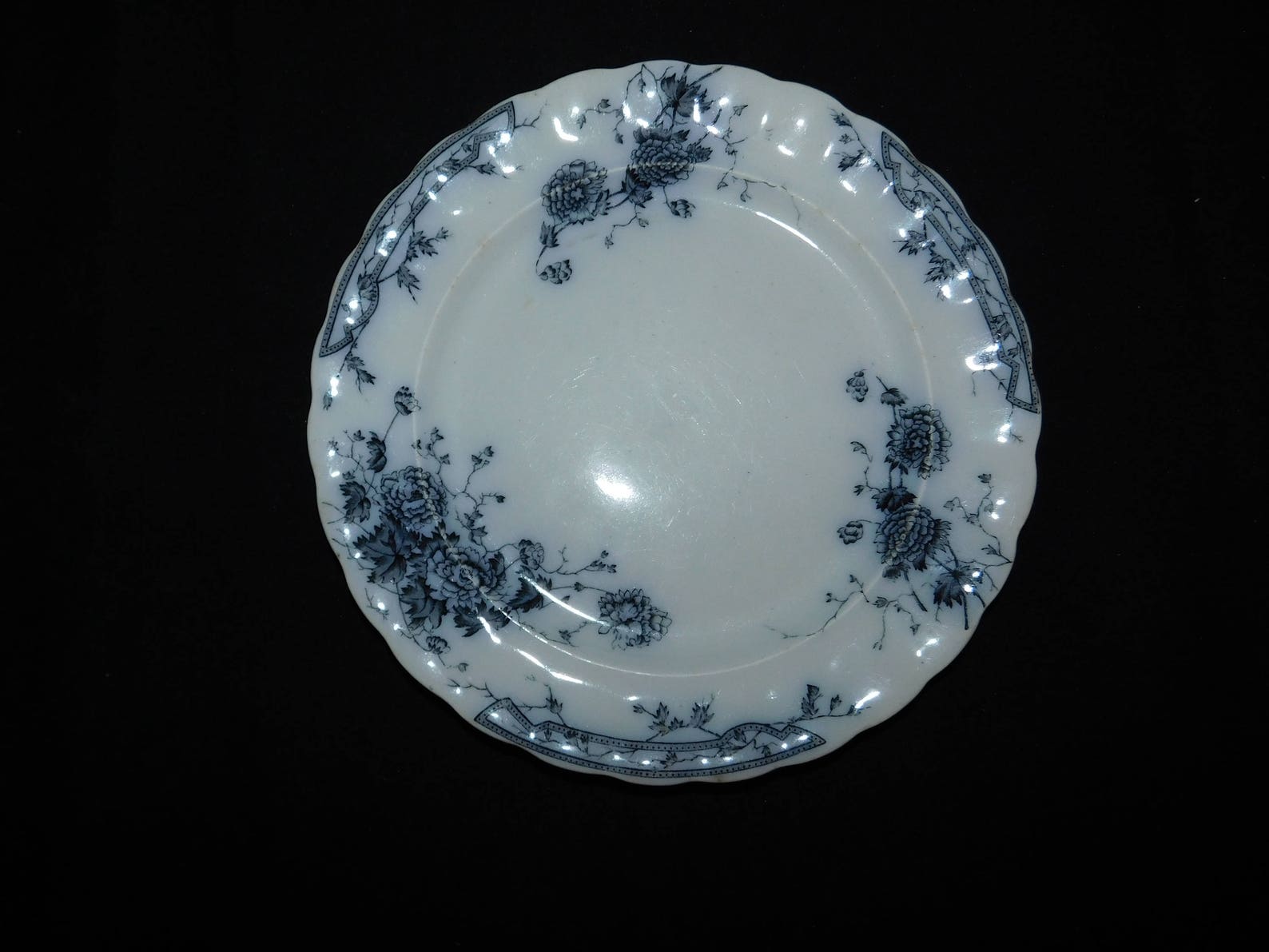 Vintage Bridgwood & Son Flow Blue Trentham Dinner Plate - 1885+ - 2 ...