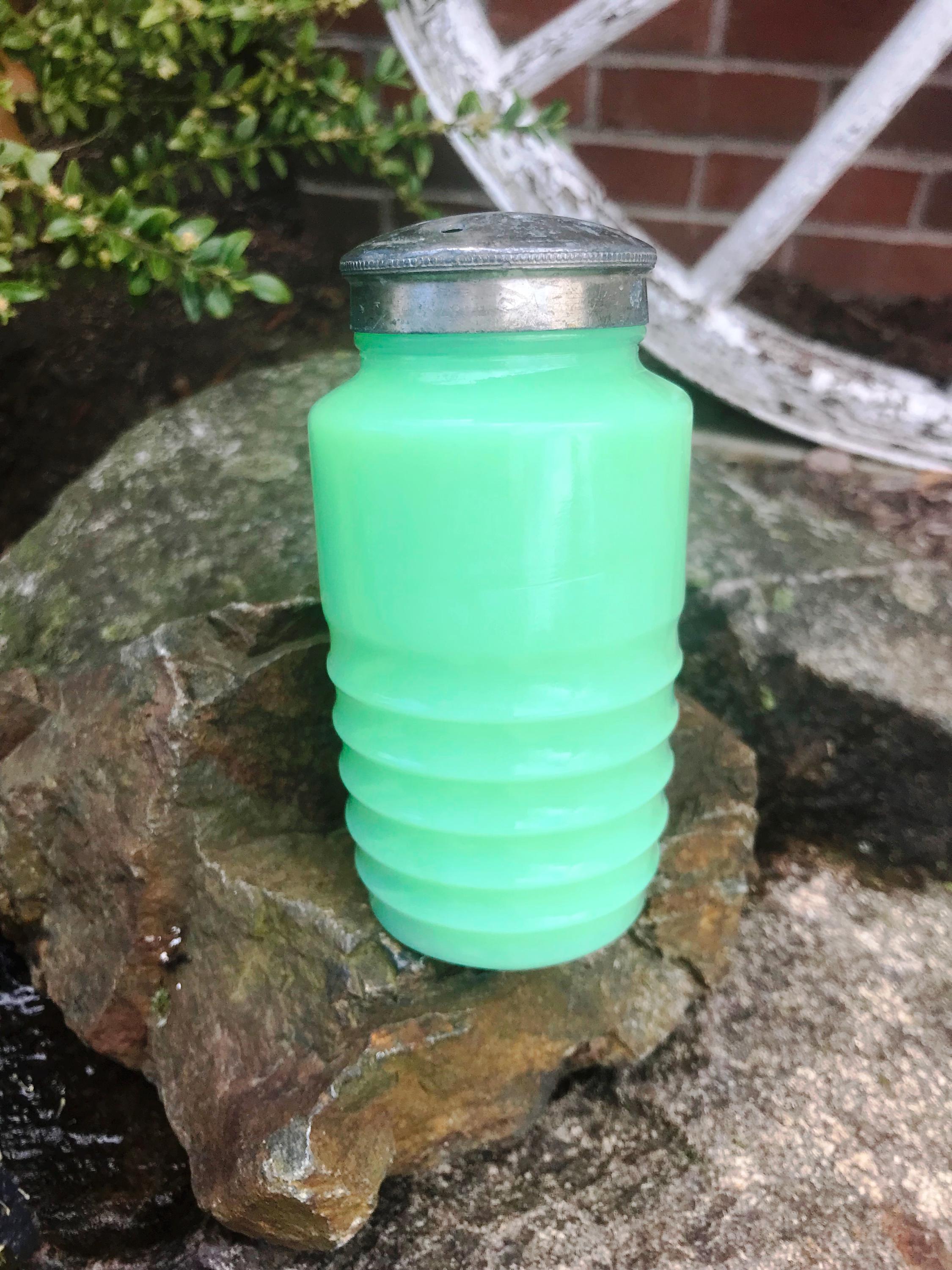Vintage Jeannette Glass Jade-ite Ribbed Shaker - Late 1930s - From ...