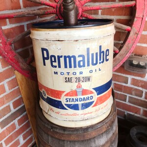 Vintage Standard Oil Permalube 5 Gallon Oil Can - 1950s - From ...