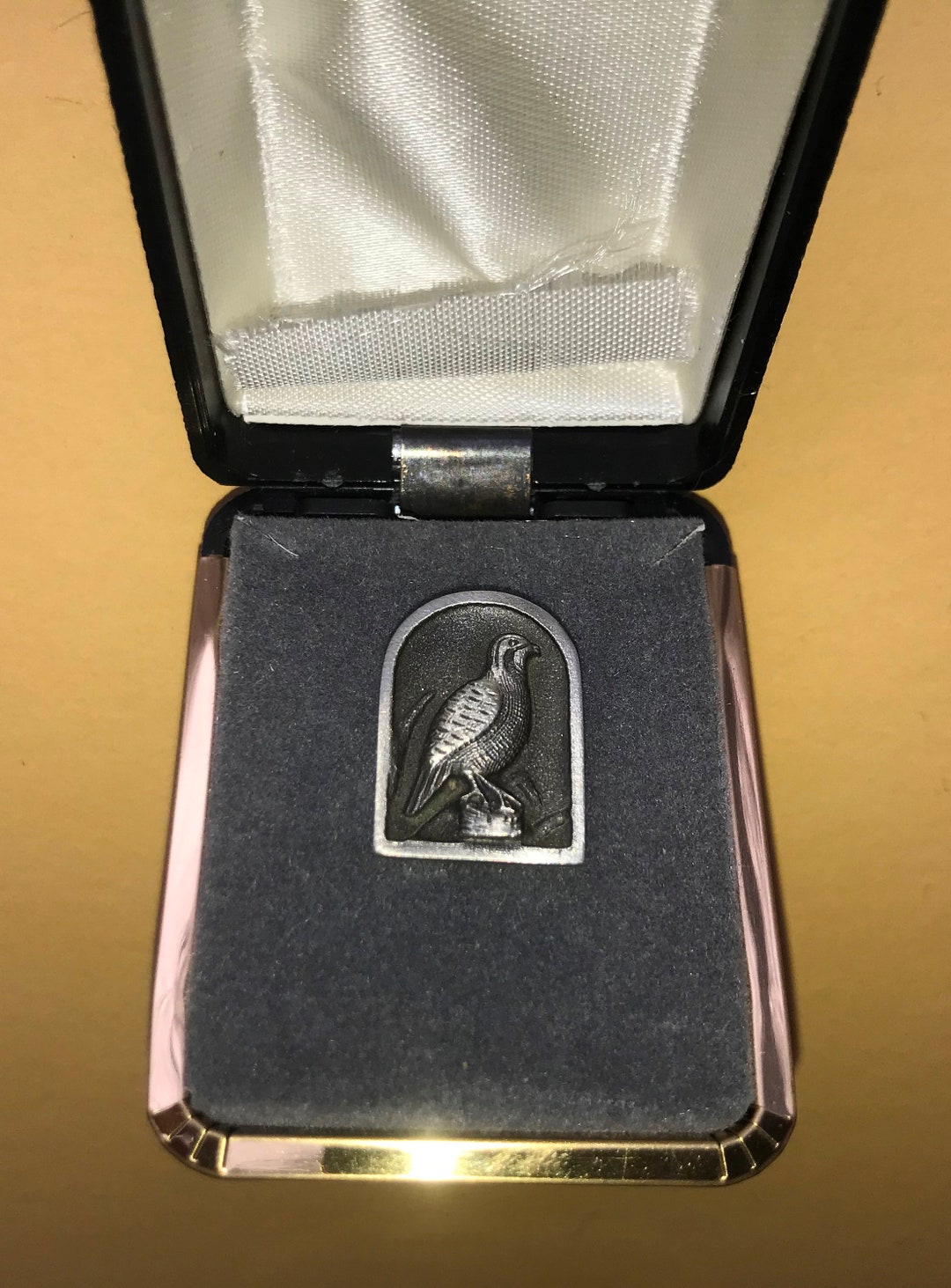 Vintage S in Oval Pewter Quail Pin Pinback - Limited Edition - 1992 ...