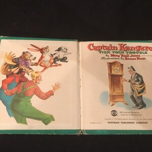 Vintage Whitman Captain Kangaroo & Tick Tock Troubles Book by Mary ...
