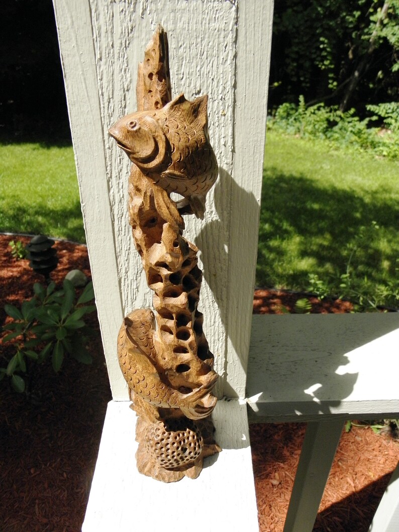 Vintage Caribbean Wood Carving Fish Figurine Circa 1960 - Etsy